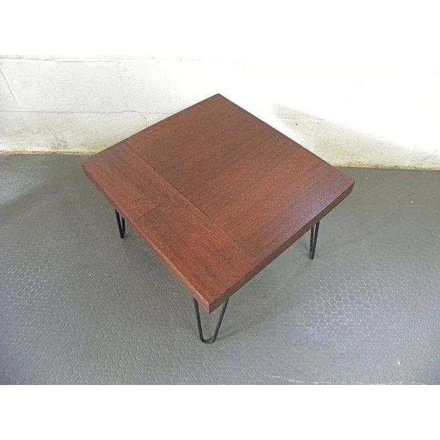 1970s Mid-Century Modern Accent Table With Hair Pin Legs | Chairish