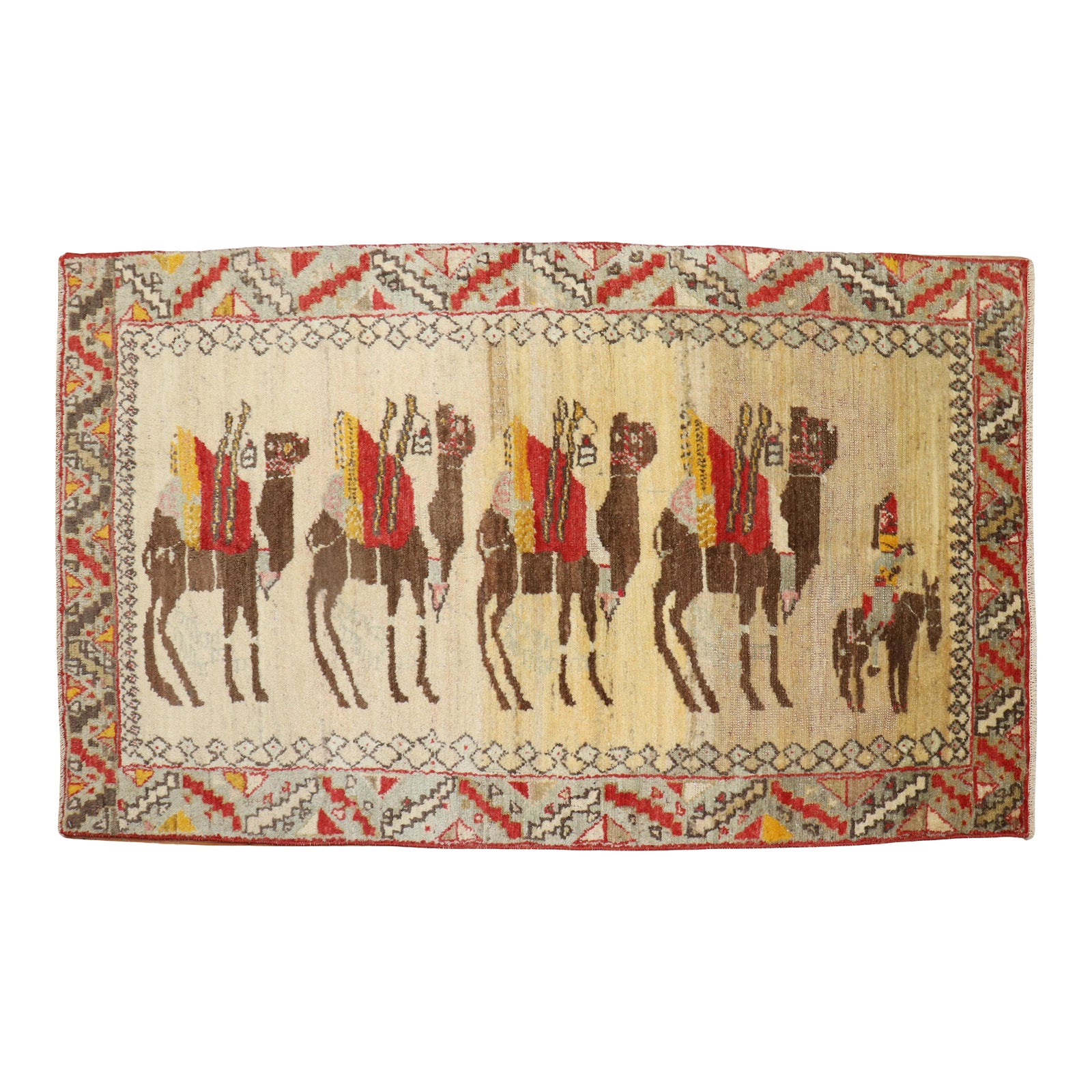 Camel Donkey Anatolian Pictorial Rug | Chairish