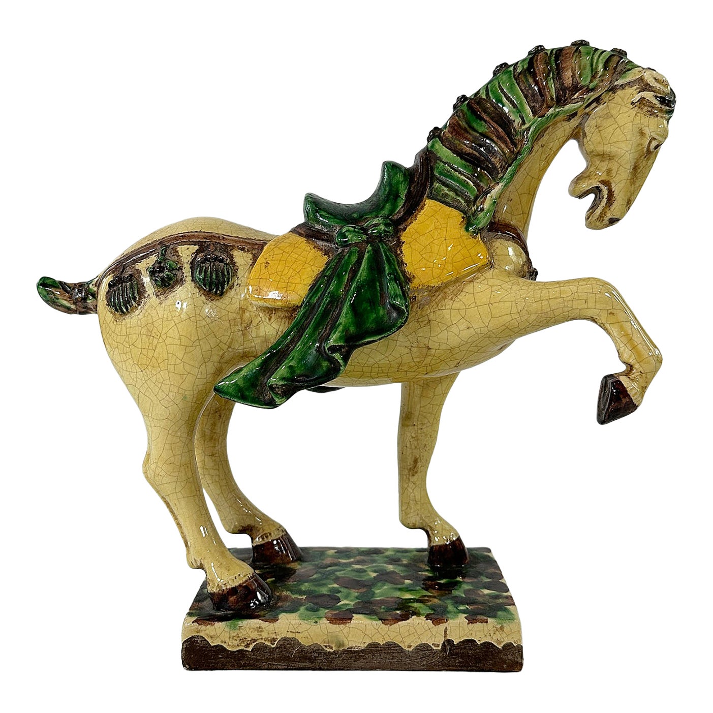 Mid Century Italian Ugo Zaccagnini Glazed Pottery T'ang Style Horse ...