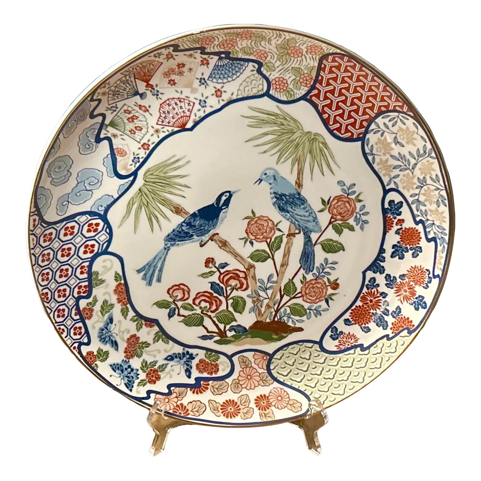 Chinoiserie Decorative Plate | Chairish