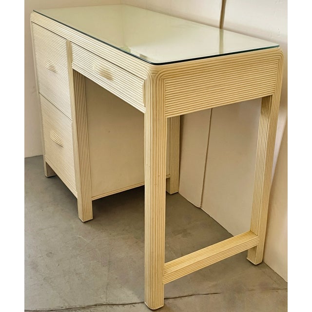 1980's Pencil Reed Writing Desk | Chairish