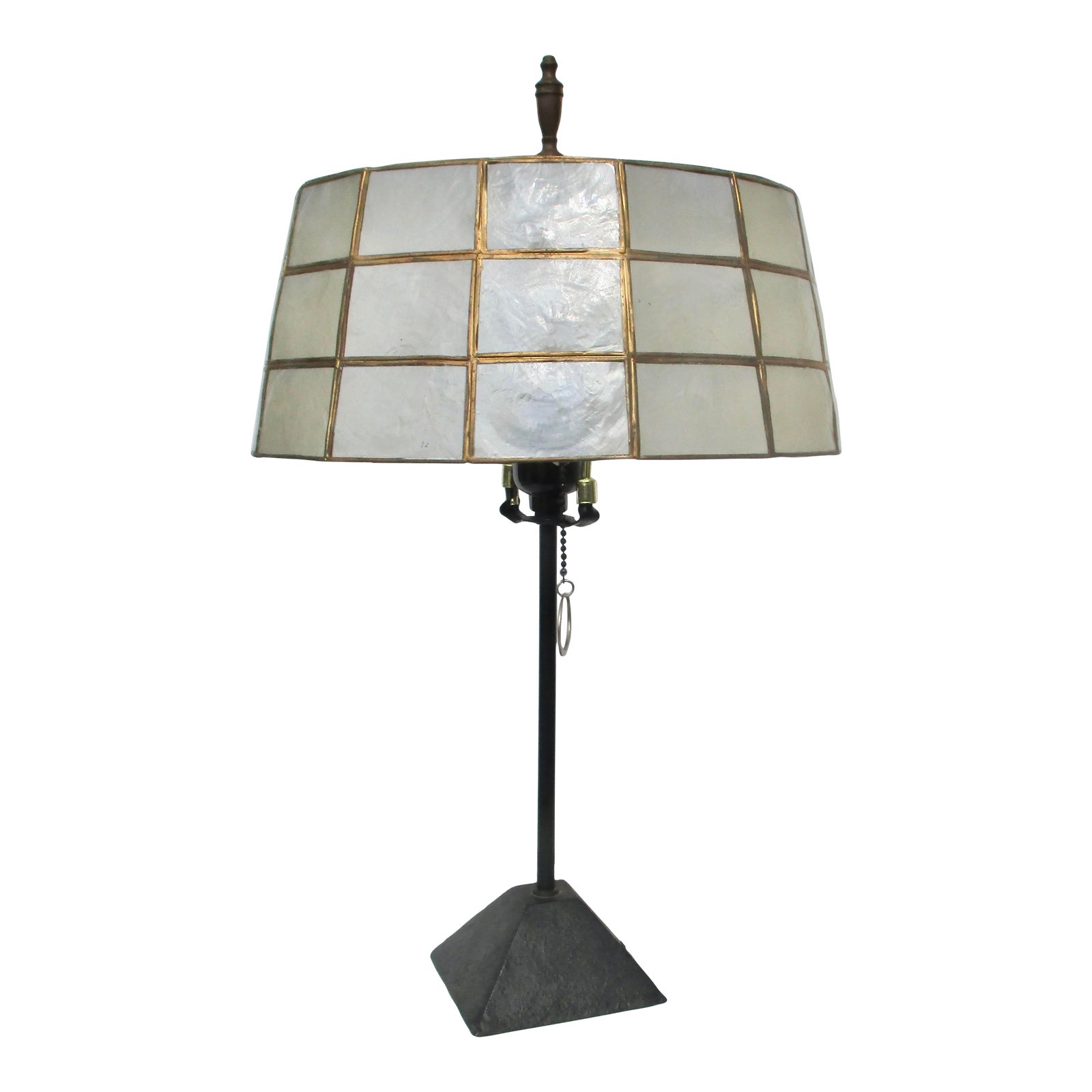Capiz Shell Shade and Modern Tech Design Lamp | Chairish