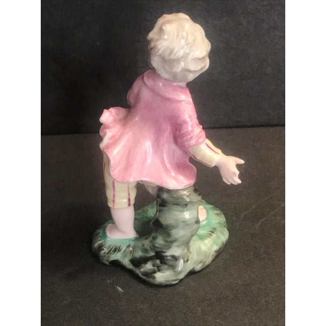 Antique Porcelain Statue, Child at Play, Germany, Circa 1910 | Chairish