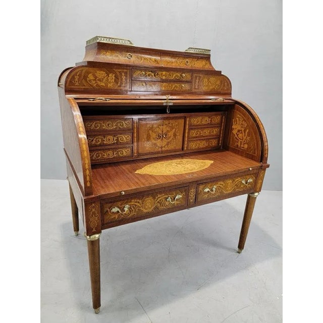 Early 20th Century Antique Monumental French Regency Inlaid Brass ...