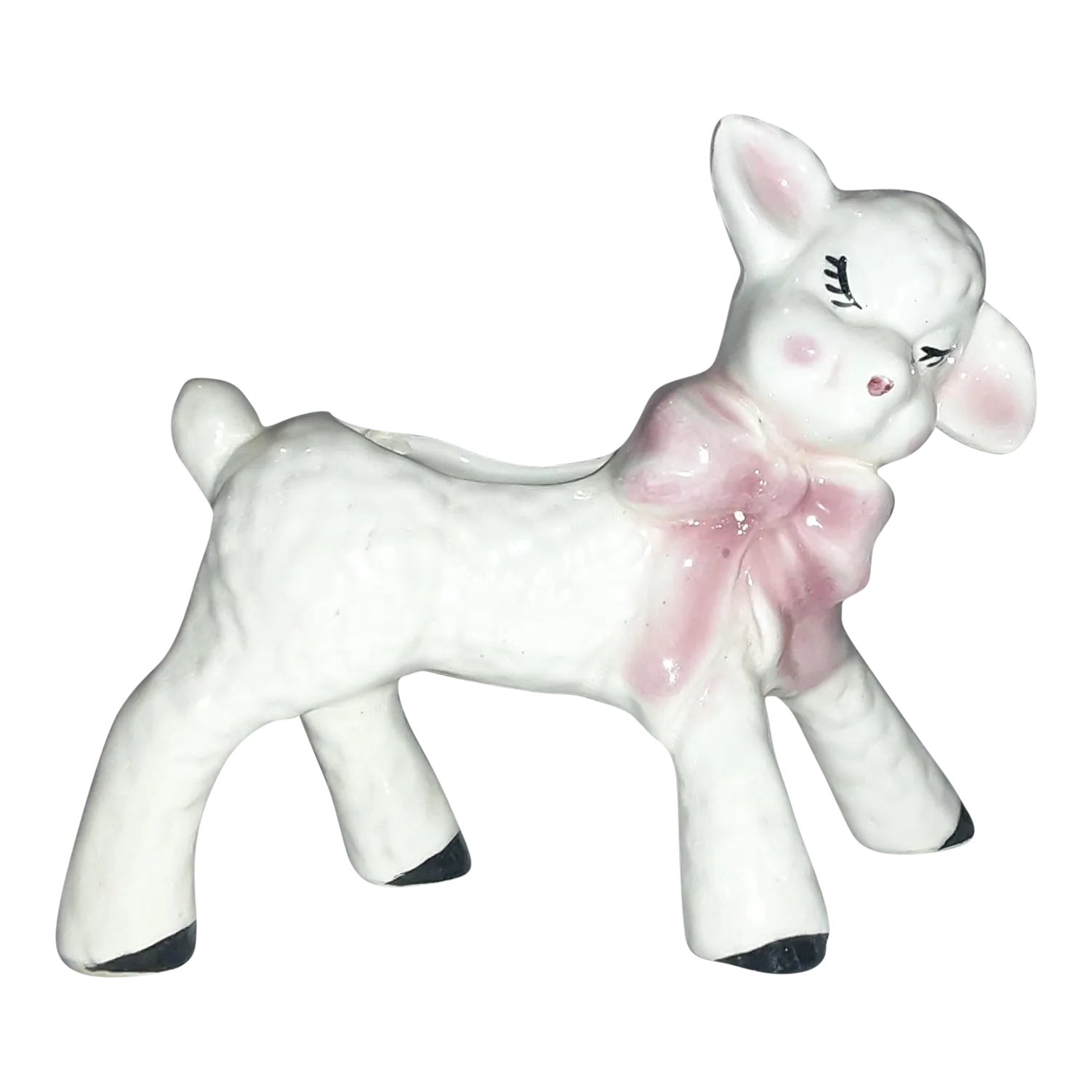 Mid 20th Century Ceramic Self-Watering Lamb Planter | Chairish