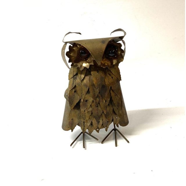 Vintage Mid Century Curtis Jere Owl Sculpture | Chairish