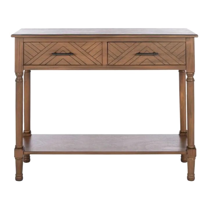 Peyton 2 Drawer Console Table - Brown | Chairish