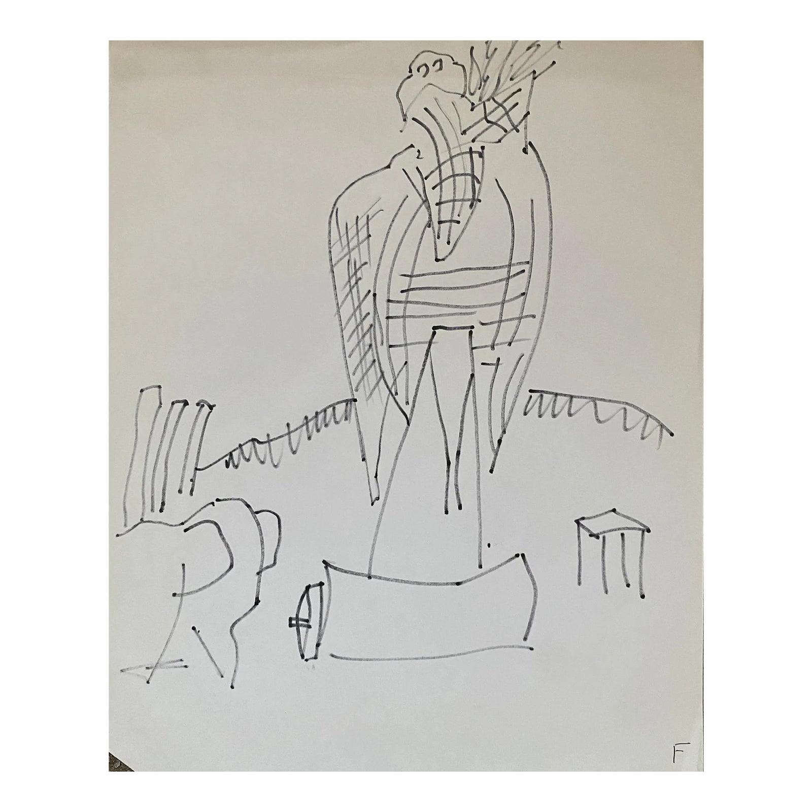 Frank Wallace Glover Vermont Drawing | Chairish