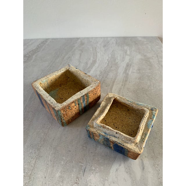 Studio Ceramic Stoneware Drip Glaze Box | Chairish