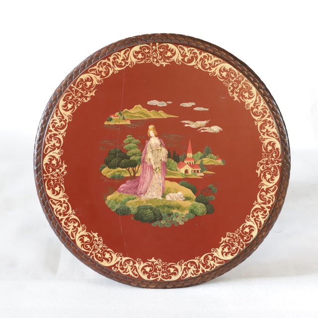 French Neoclassical Carved Round Table. | Chairish