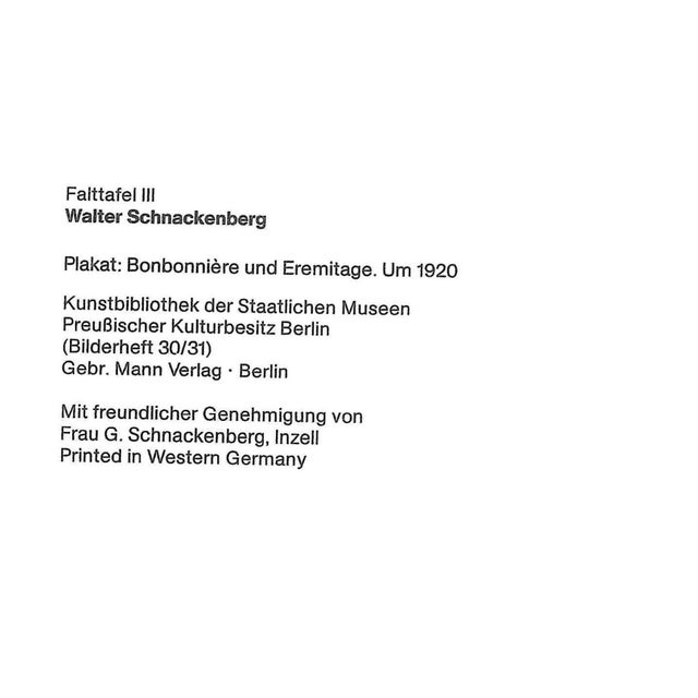 Early 20th Century "Bonbonniere Und Eremitage" by Walter Schnackenberg ...