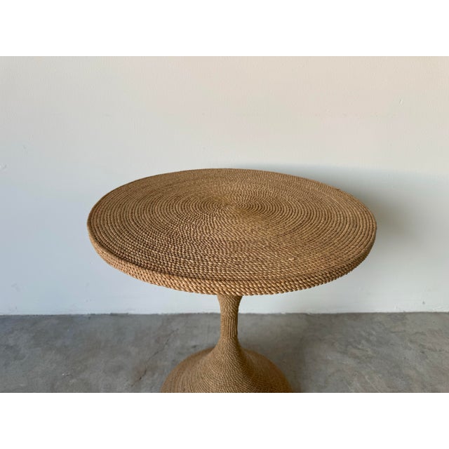 Modern Organic Rope Tulip Side Table | Chairish