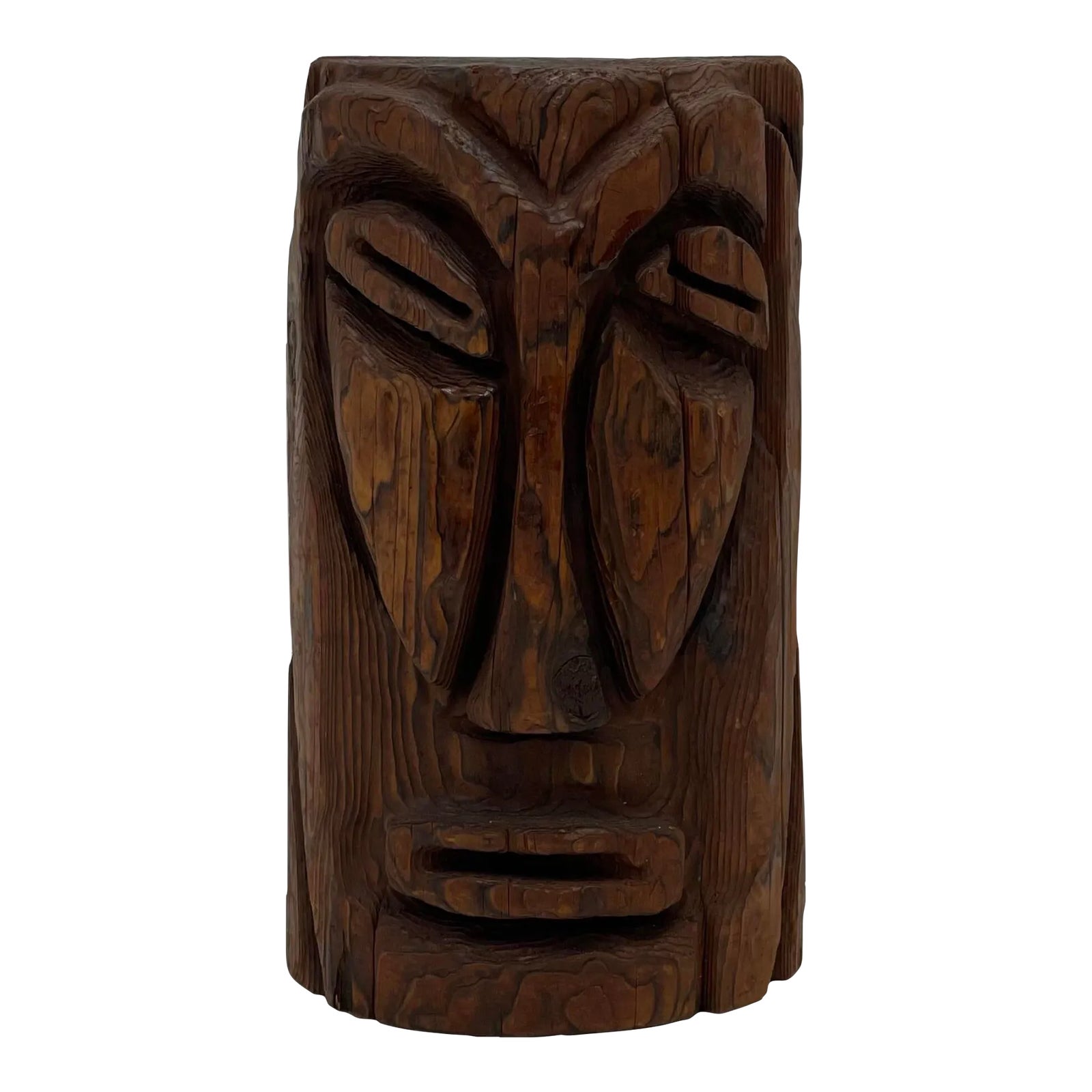 Vintage Hand Carved Stand Table | Chairish