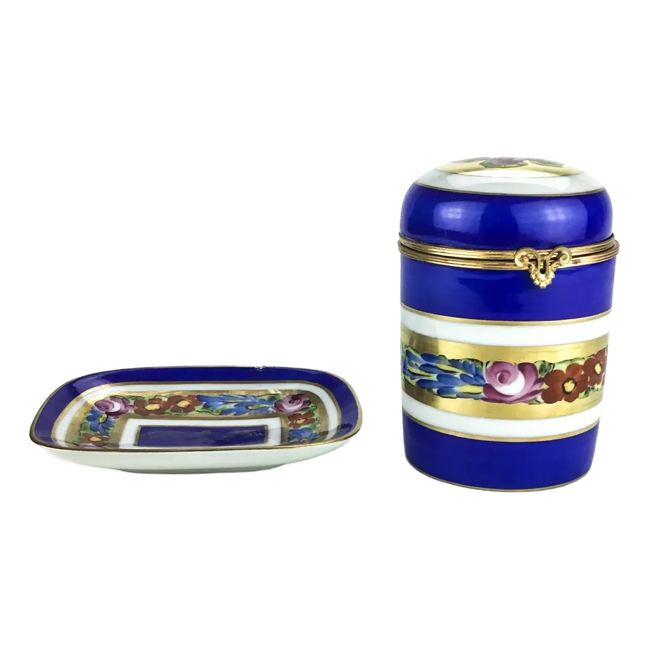 Vintage Limoges Singer Signed Rare Set Ashtray and Cigarette Holder ...