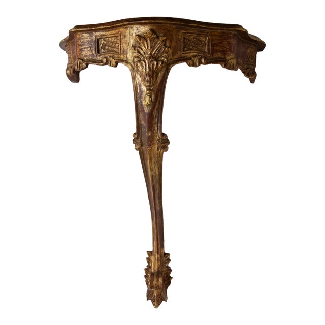 Italian Florentine Wall Hung Console Table | Chairish