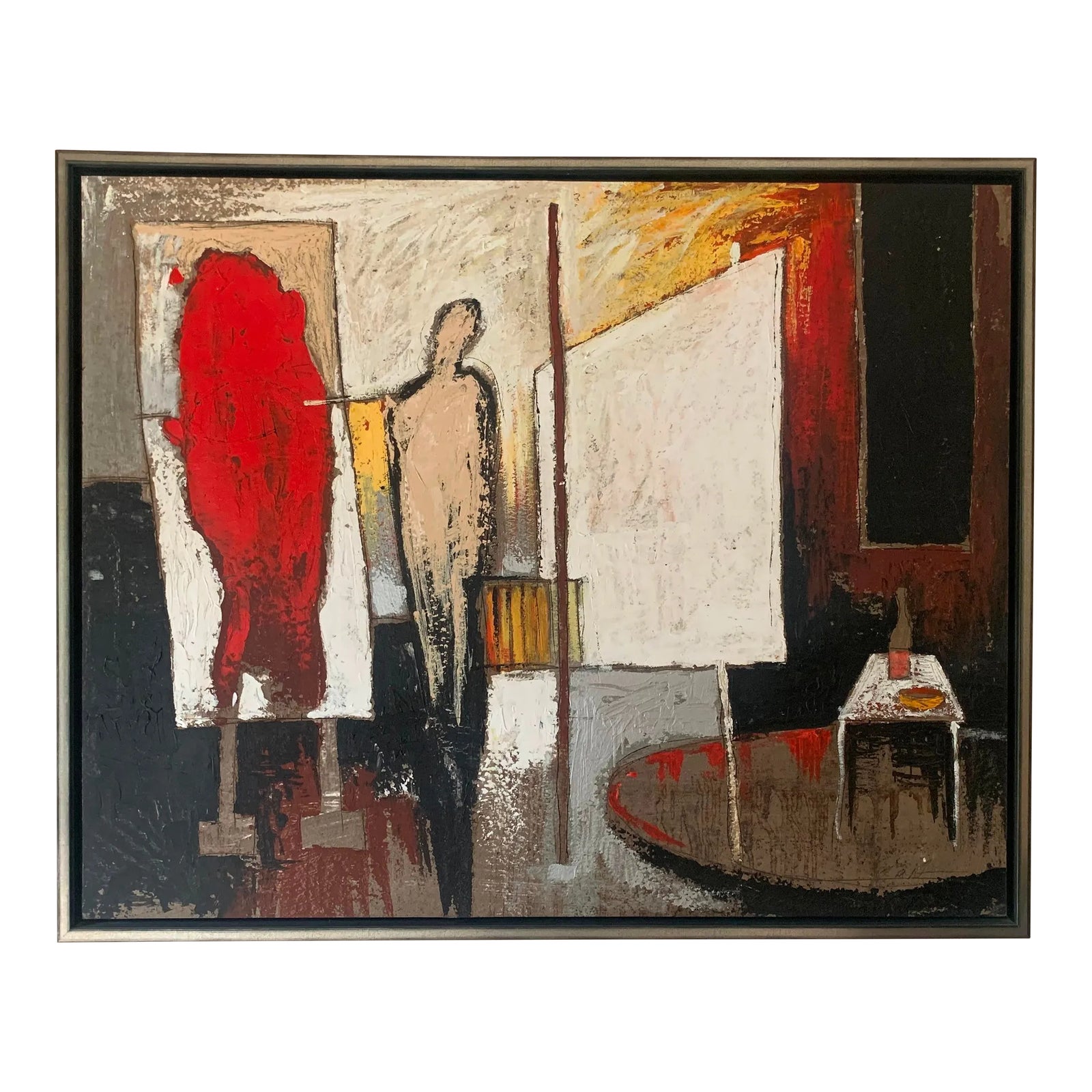 2000s Robert Robinson Modern Abstract Oil Painting | Chairish