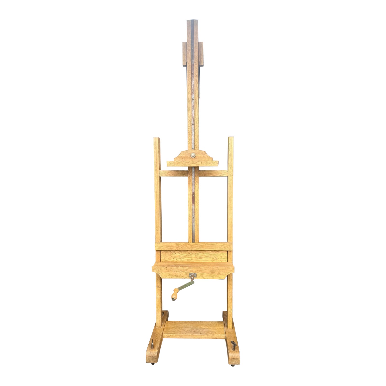 1990s Solid Oak English Easel Restoration Hardware for Television ...
