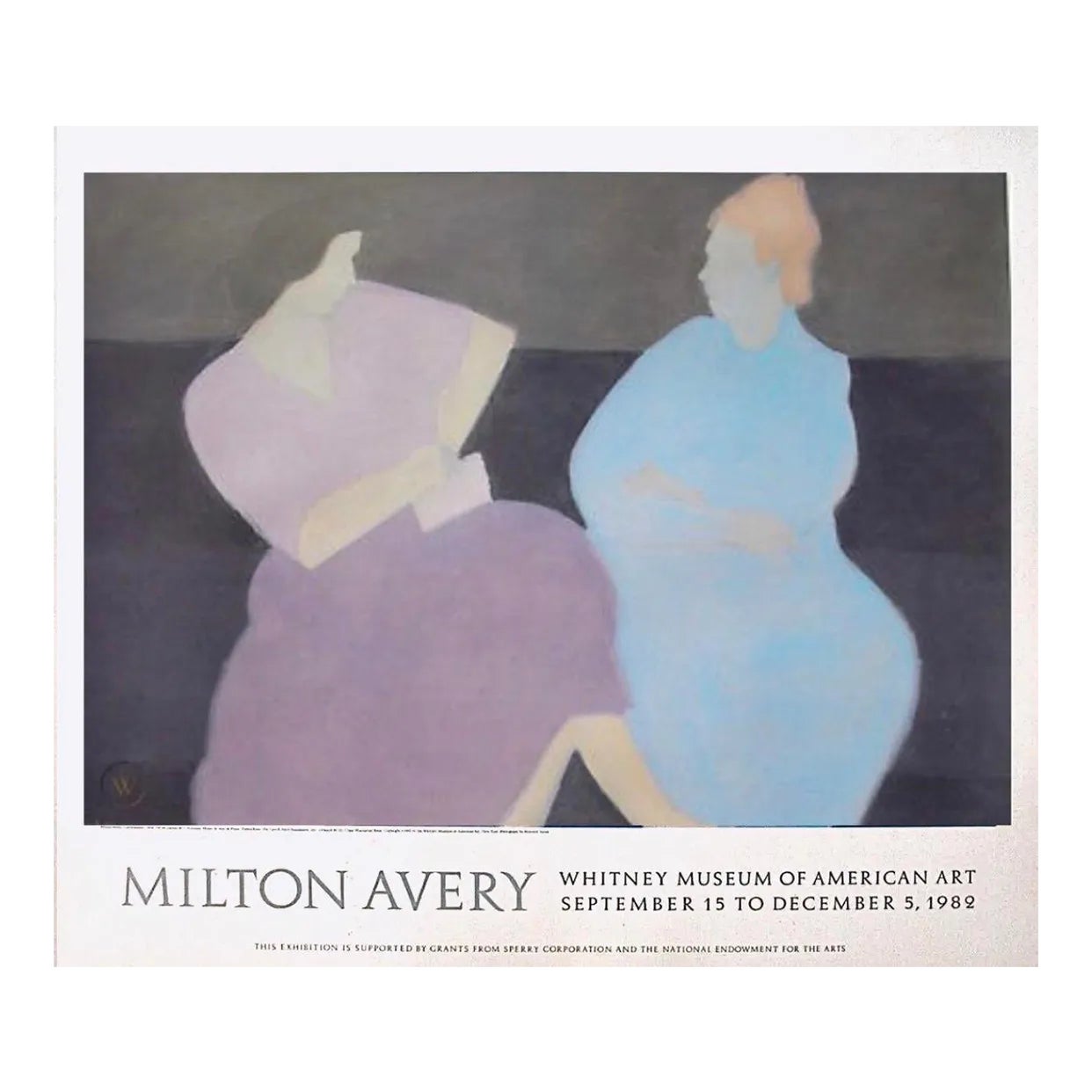 80s Rare Oversized Vintage Original Milton Avery Exhibition Lithograph ...