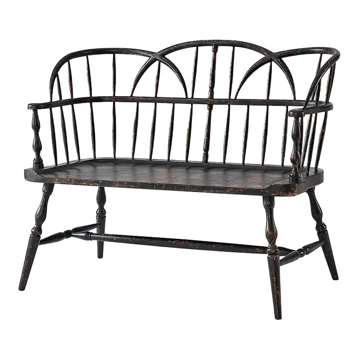 Rustic Hoop Back Bench | Chairish