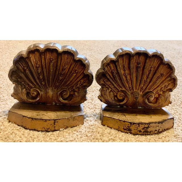 1920s Art Nouveau Bronze Shell & Swag Bookends - a Pair | Chairish