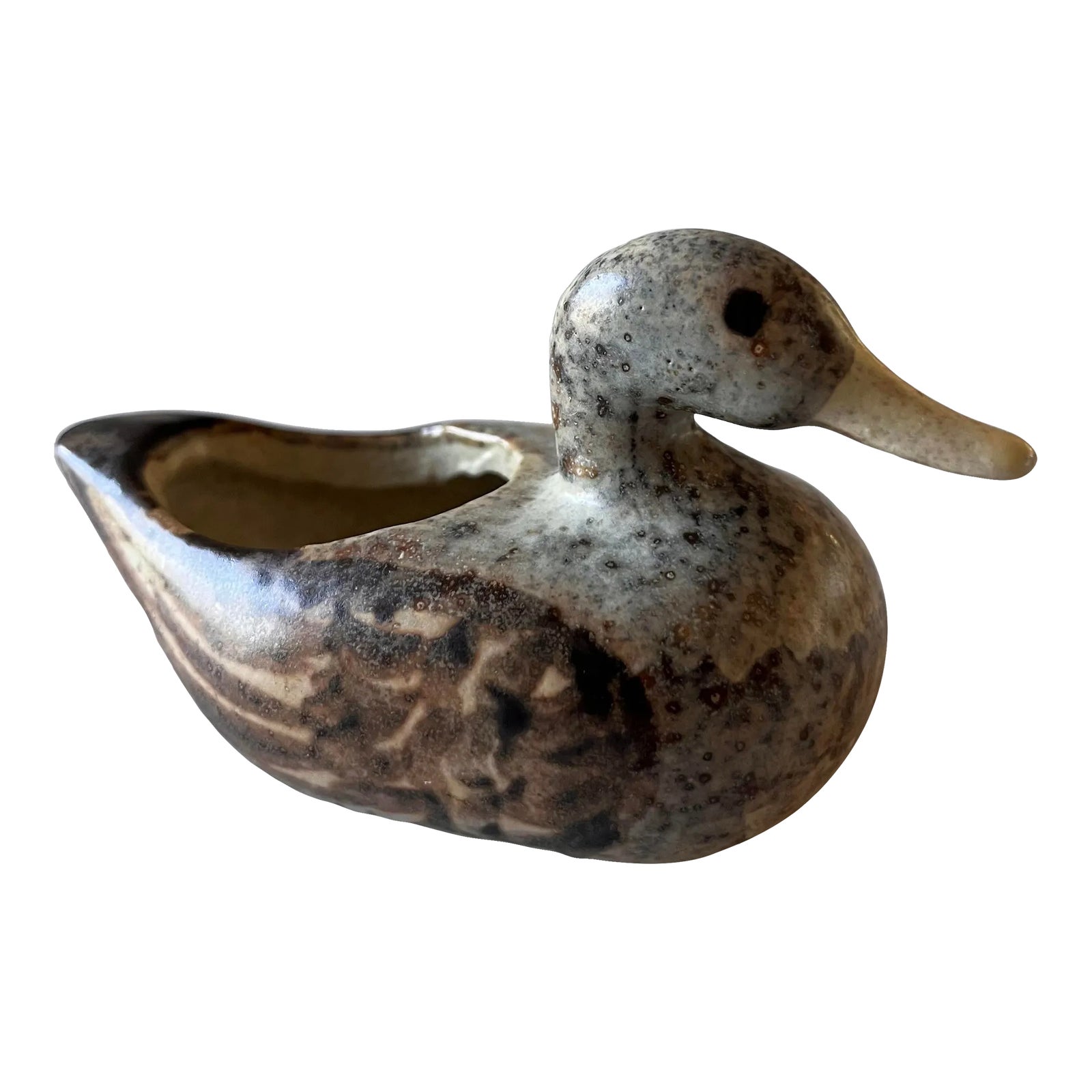 Small Vintage Duck Pottery Planter or Votive Holder | Chairish