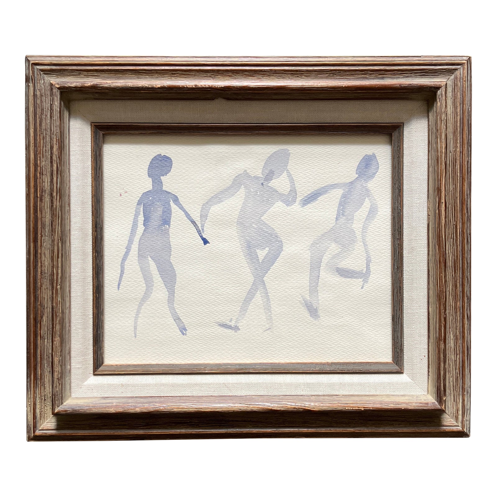 1970’s Original Abstract Expressionist the Three Graces Watercolor ...