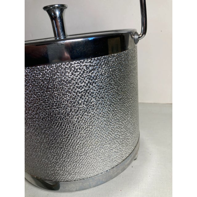 Vintage Mid-Century Modern Chrome Metal Atomic Starburst Lid Ice Bucket ...