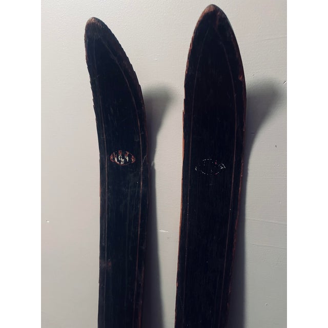 Vintage Original 1920s Wooden Skis- Set of 2 | Chairish