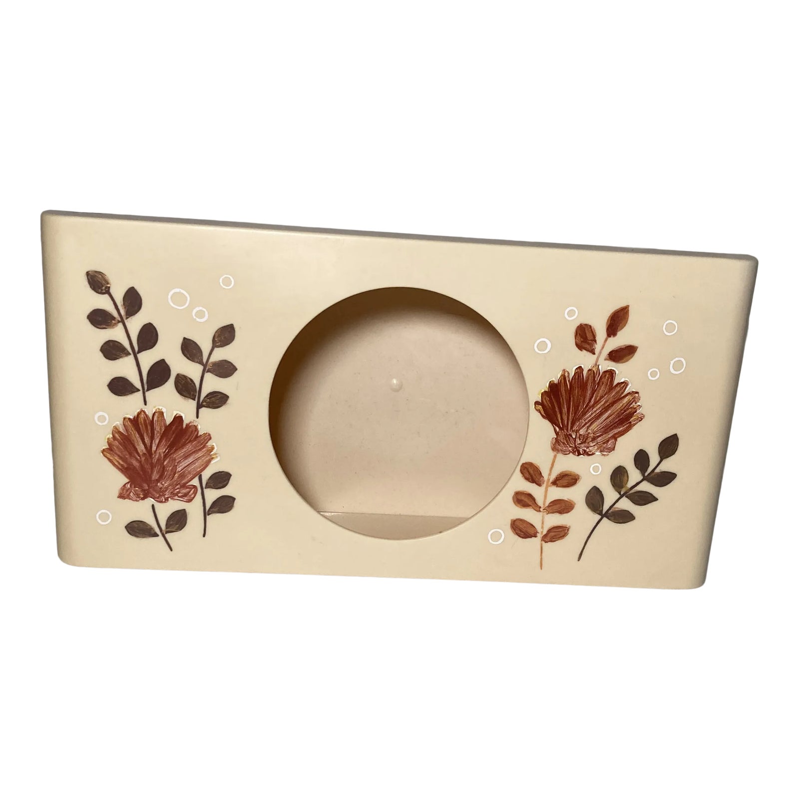 Mid-Century Modern Floral Plastic Tissue Box Cover Holder | Chairish