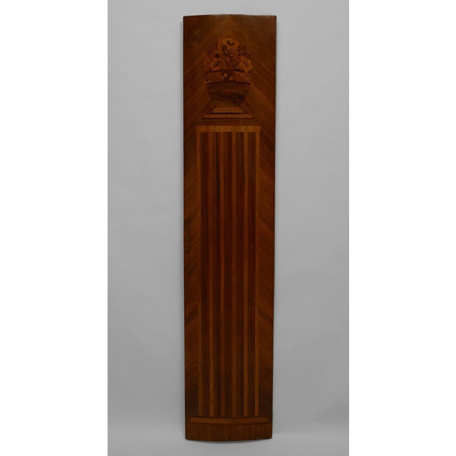 French Art Deco Kingwood Veneered Pilaster Panels - a Pair | Chairish