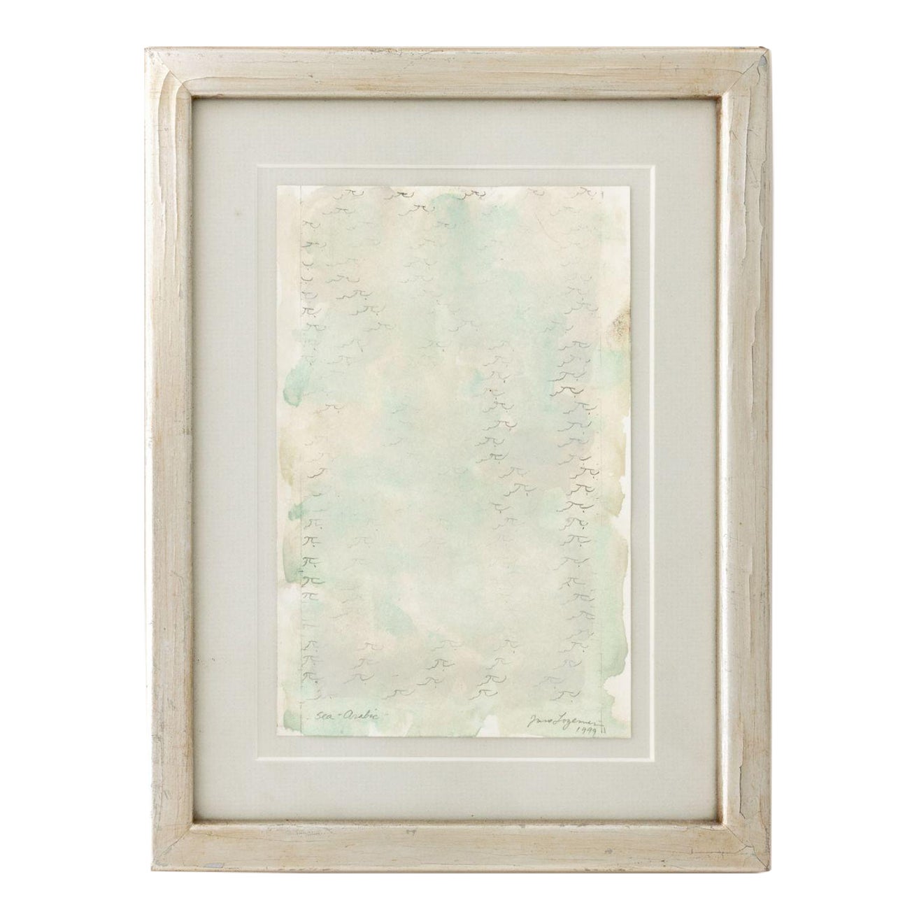 Jane Logemann "Sea Arabic" Watercolor, 1999 | Chairish
