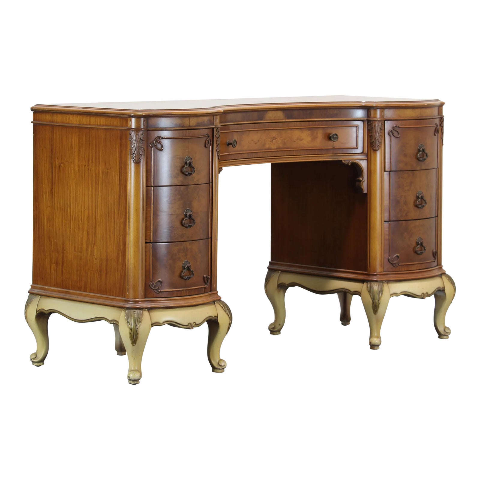 Vintage Hollywood Regency Writing Desk | Chairish