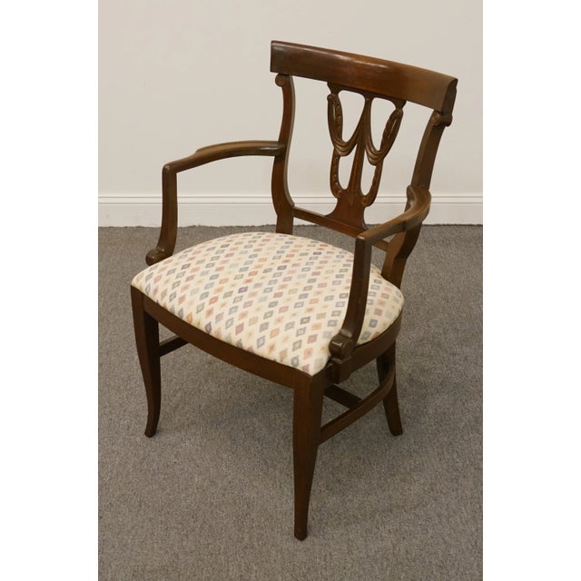 High End Federal Style Mahogany Dining Arm Chair | Chairish