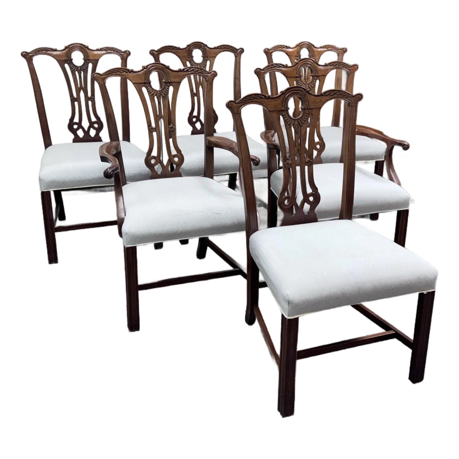 Vintage Duncan Phyfe Dining Chairs, Set of Six | Chairish
