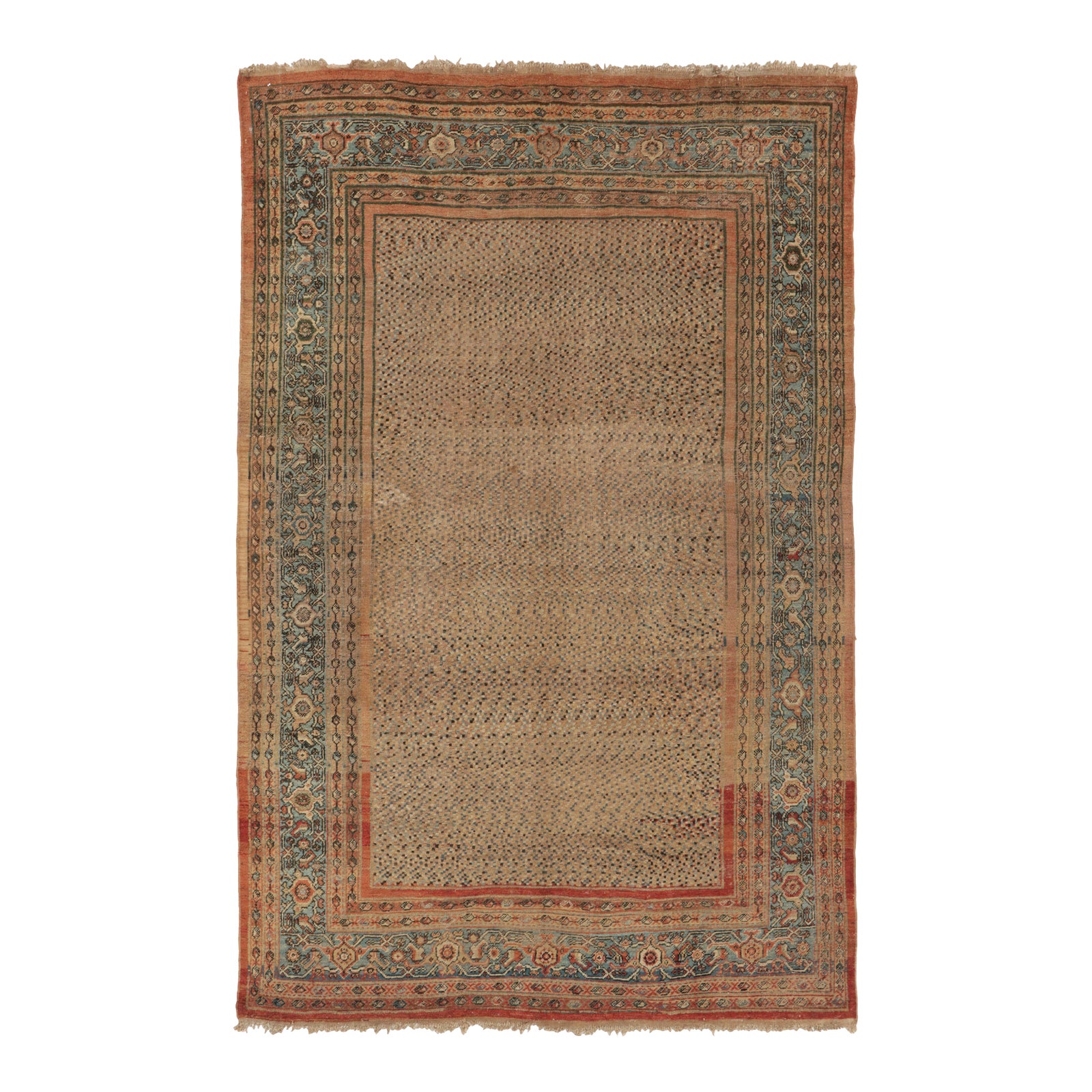 Antique Persian Ziegler Mahal Rug With Pointillism in Earth Tones - Rug ...