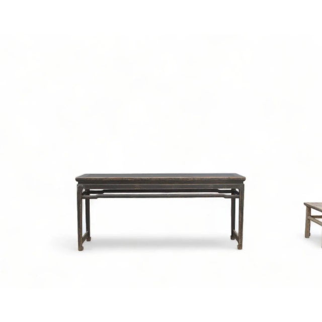 Black 74" Inch Long MingQing Console Table | Chairish