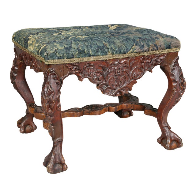 Portuguese Baroque Lacquered Bench | Chairish