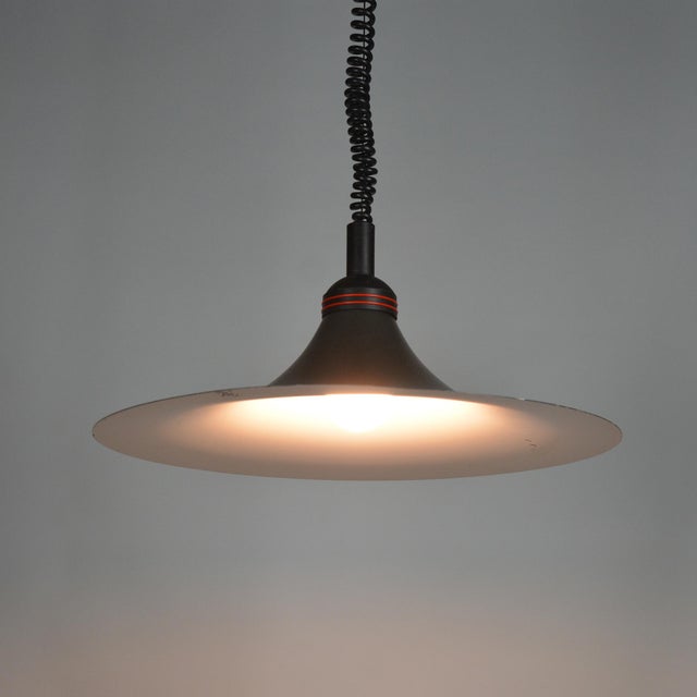 1980s Black Pendant Lamp Kromer Leuchten, Germany | Chairish