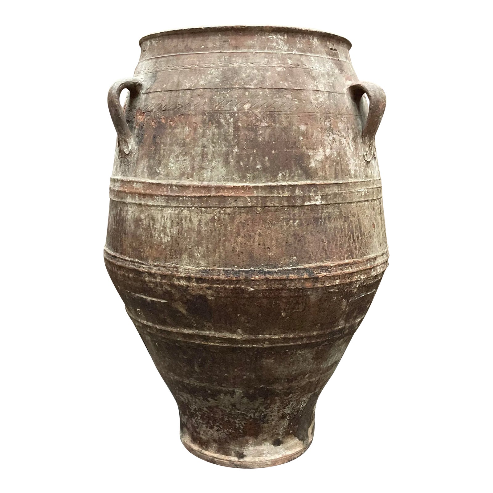 Large Antique Mediterranean Pithari Vessel | Chairish
