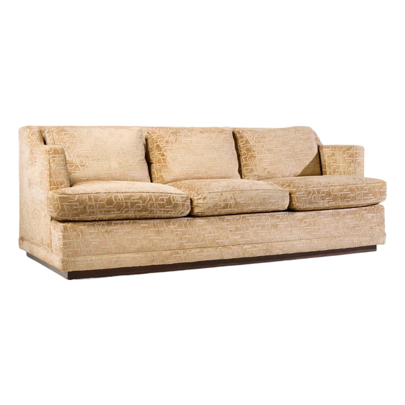 Bill Sofield for Baker Carlyle Gold Sofa | Chairish