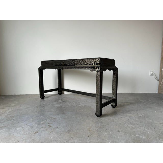 Vintage Asian Ming - Style Black Console or Sofa Table by Lane | Chairish
