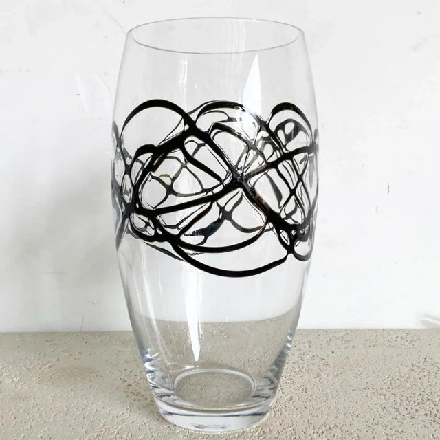 Postmodern Abstract Glass Vase | Chairish