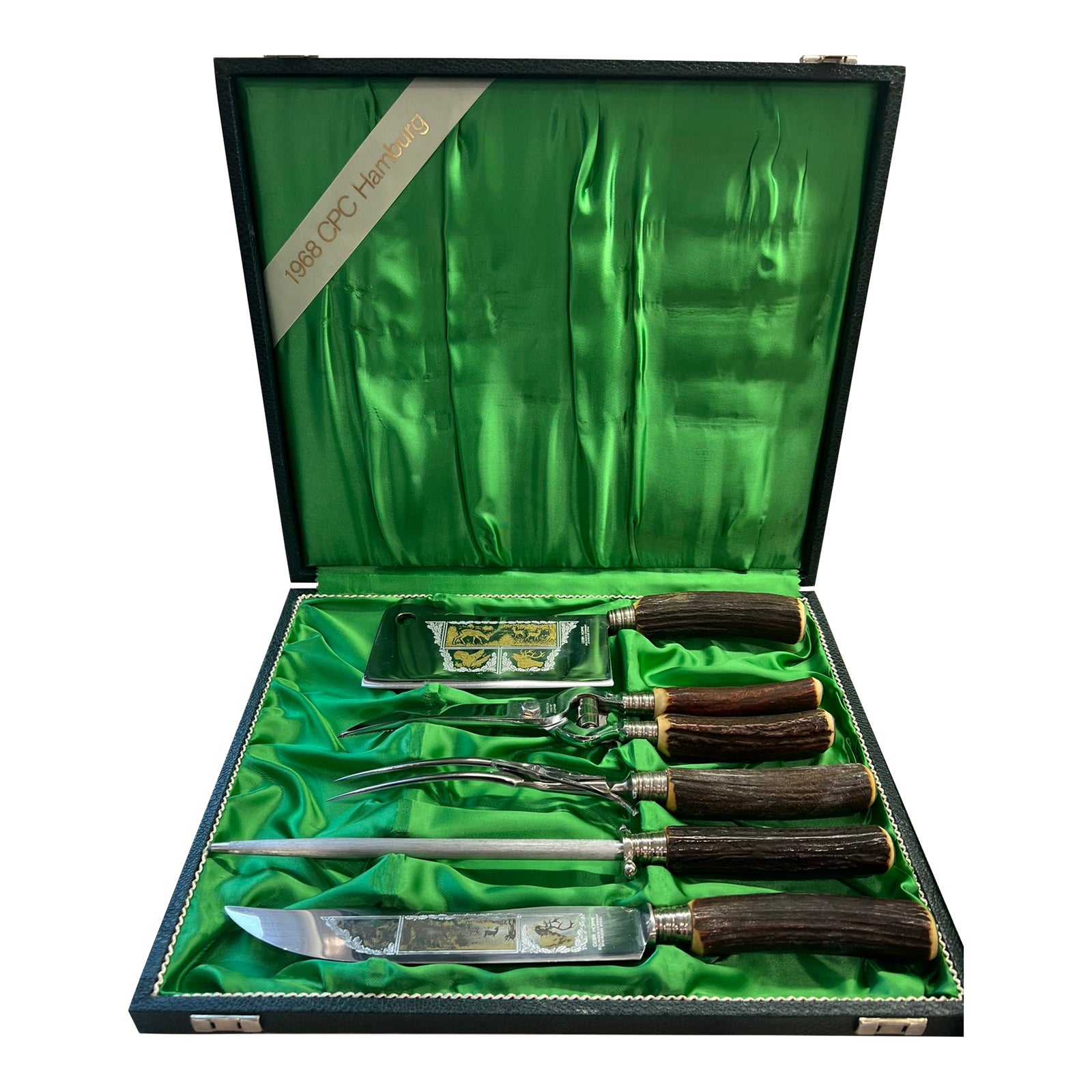 Vintage Baron Solingen German Carving Cutlery Set- 5 Pieces | Chairish