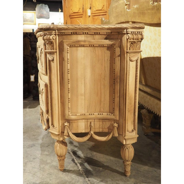Circa 1870 Louis XVI Style Bleached Walnut Drapery Swag Commode From ...