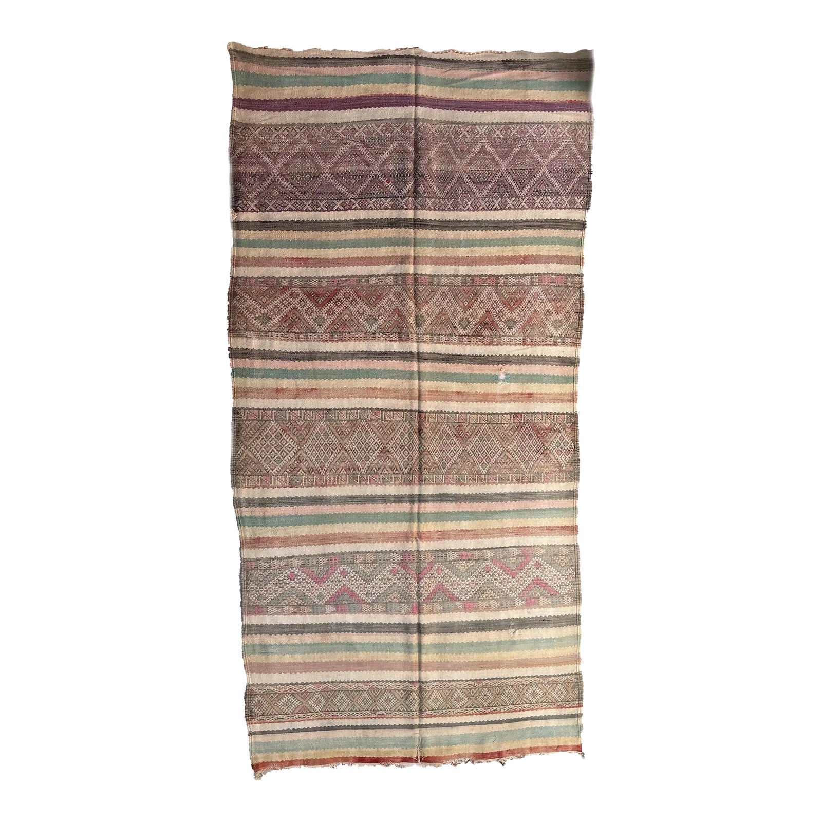 1980s Moroccan Kilim Zayan Rug - 11.5 X 5.91 Ft | Chairish