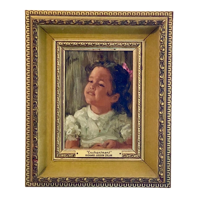 "Enchantment" Smiling Young Girl's Portrait by American Impressionist ...