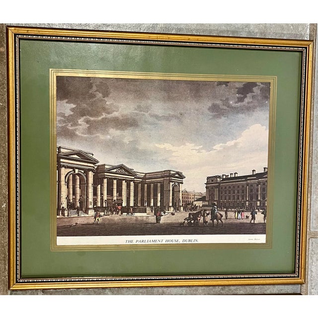 Mid-Century Architectural Engraving Reproduction Prints by James Malton of Parliament House and ...