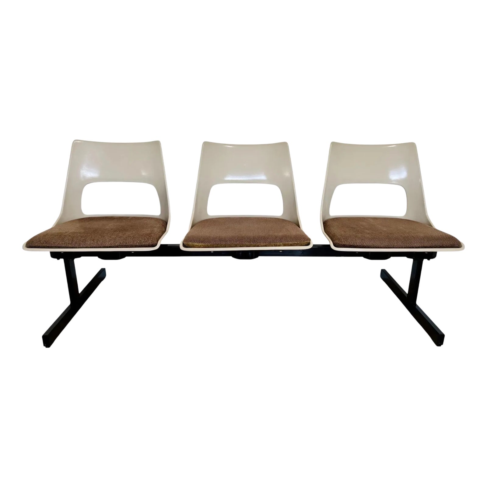 Mid-Century Modern Tandem Three Seat Bench by Krueger | Chairish