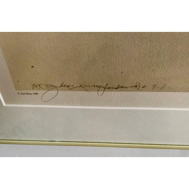 Jim Dine Signed and Framed Poster 1980 | Chairish
