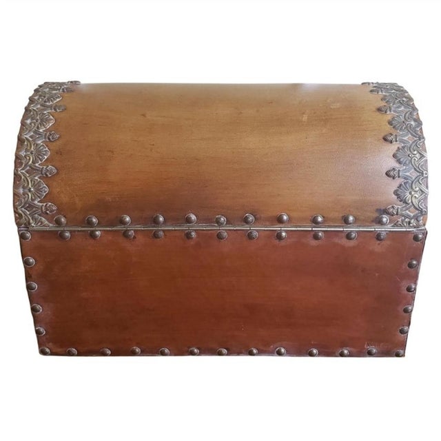 20th Century Spanish Colonial Style Ornate Leather & Nail Heads ...